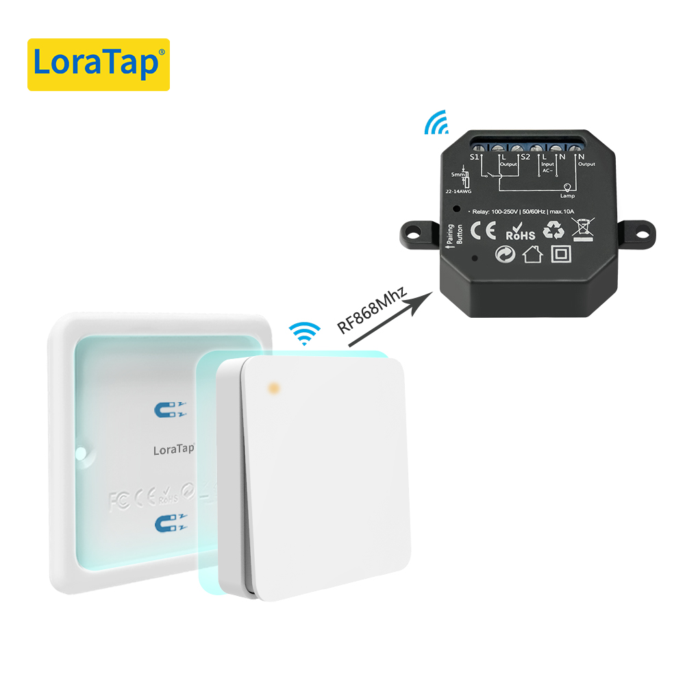 LoraTap 868Mhz interruptor de luz inteligente magnético botón LED ...